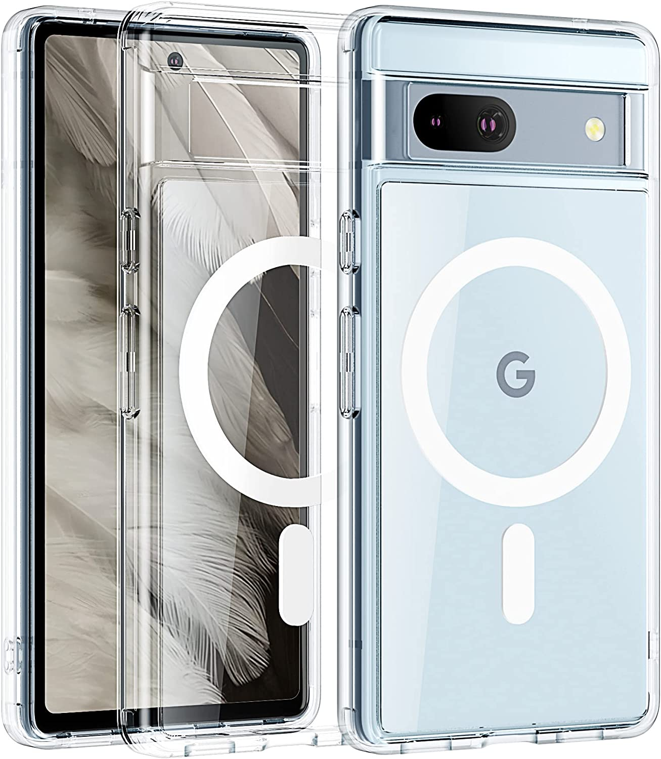 For Google Pixel 8 Pro Magnetic Mag Safe Case Clear Slim Shockproof Ca ...